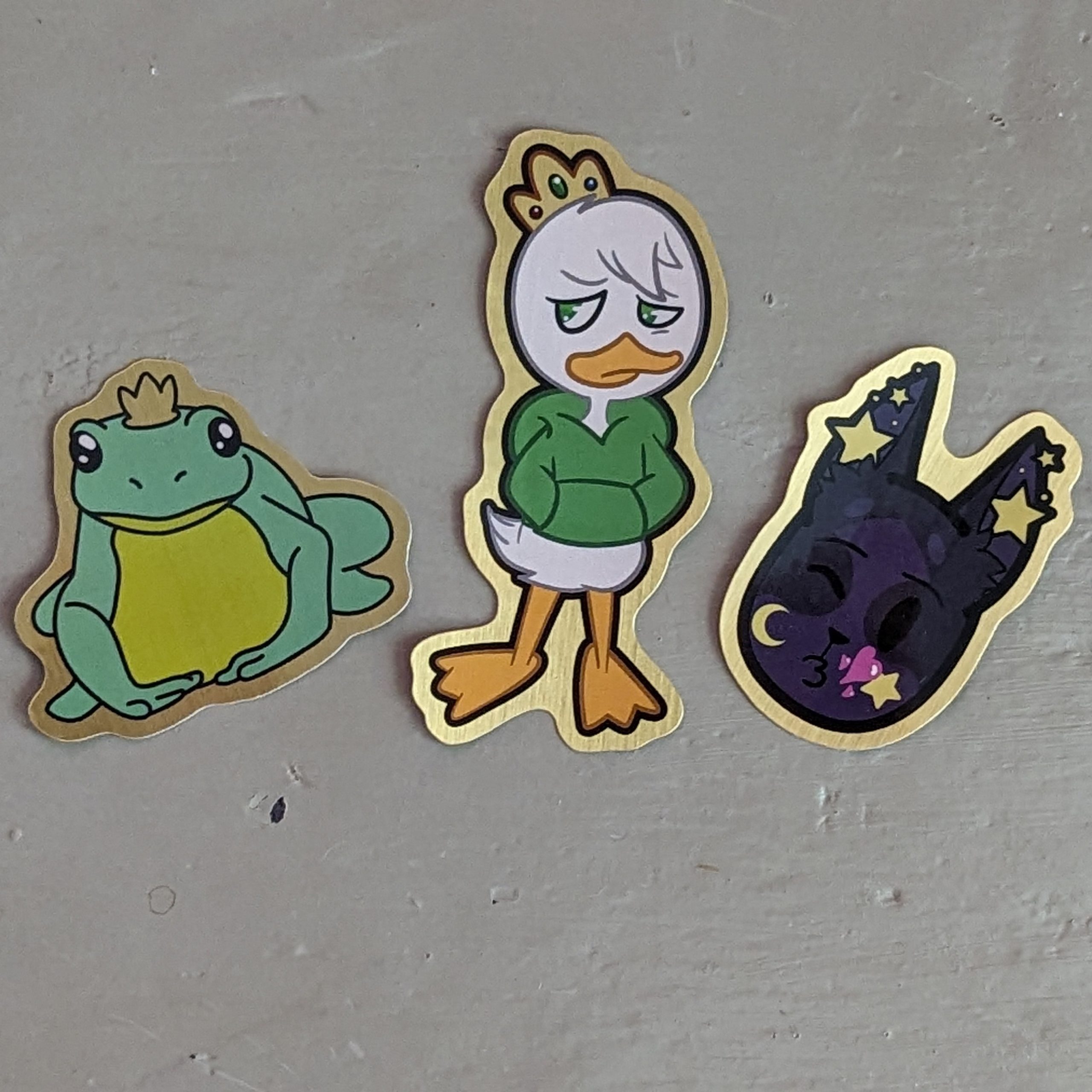 Brushed Gold Stickers - Janitoad