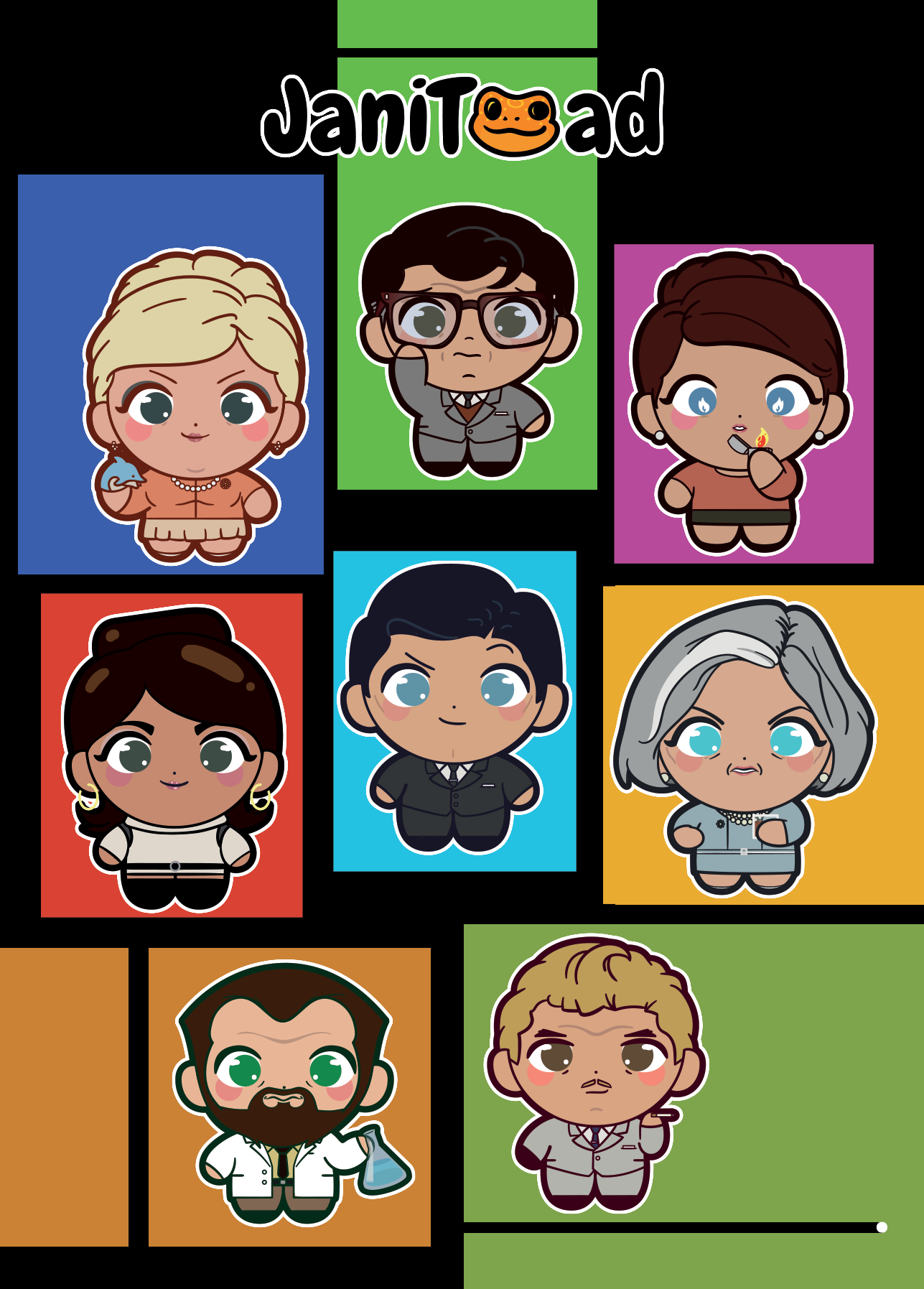 PREORDER Archer Sticker Sheet - Janitoad